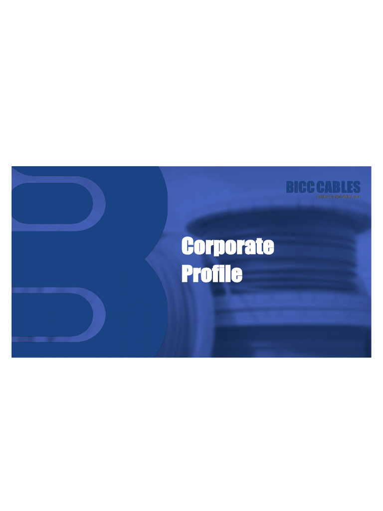 BICC Cables: Corporate Overview & History | PDF | Electrical ...