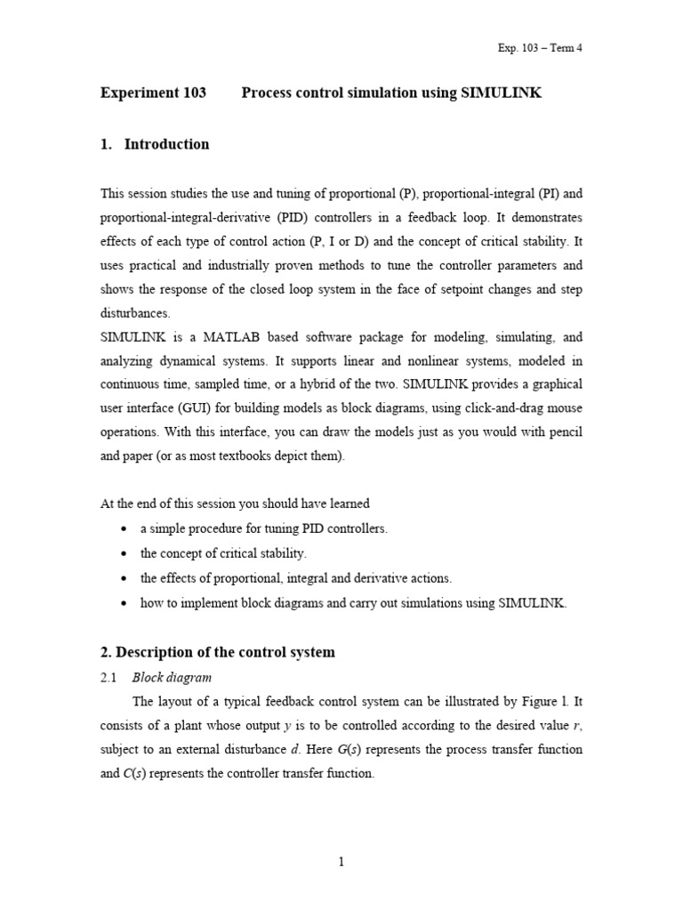 ziegler nichols | PDF | Control Theory | Applied Mathematics