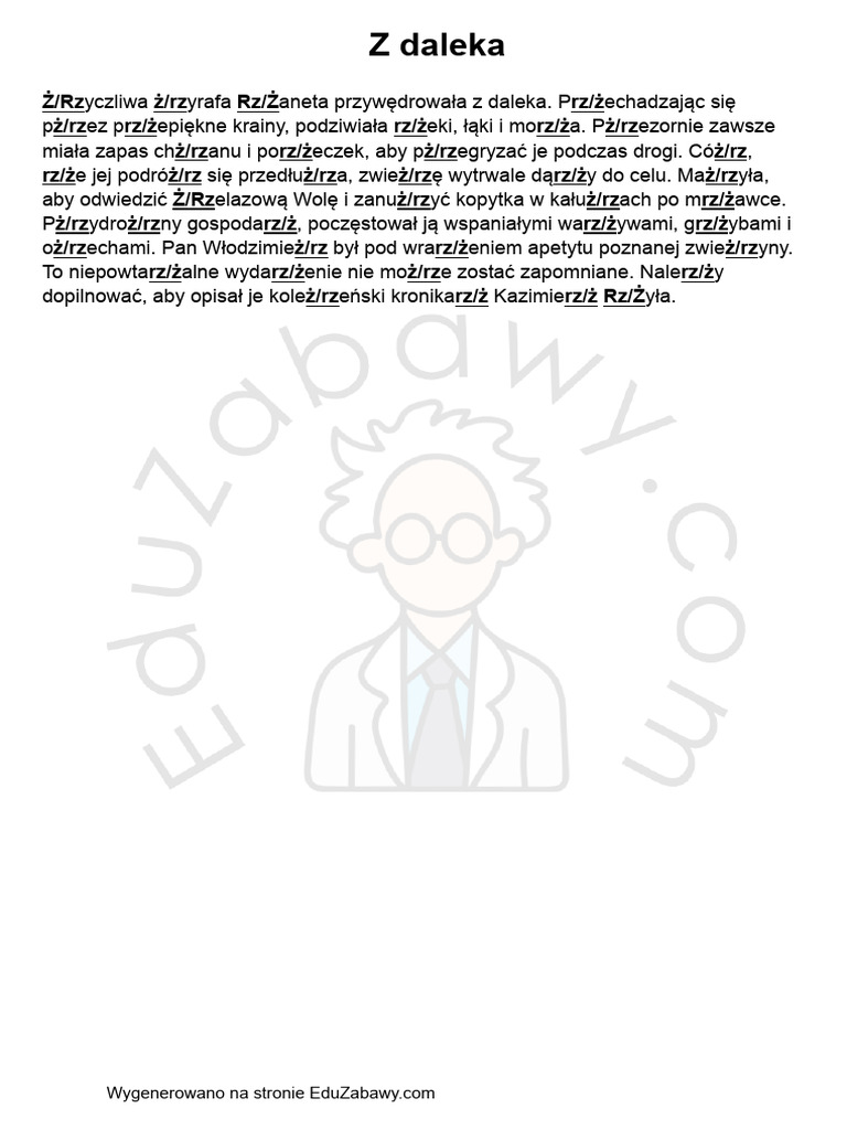 Z Daleka Dyktando 111122225 | PDF