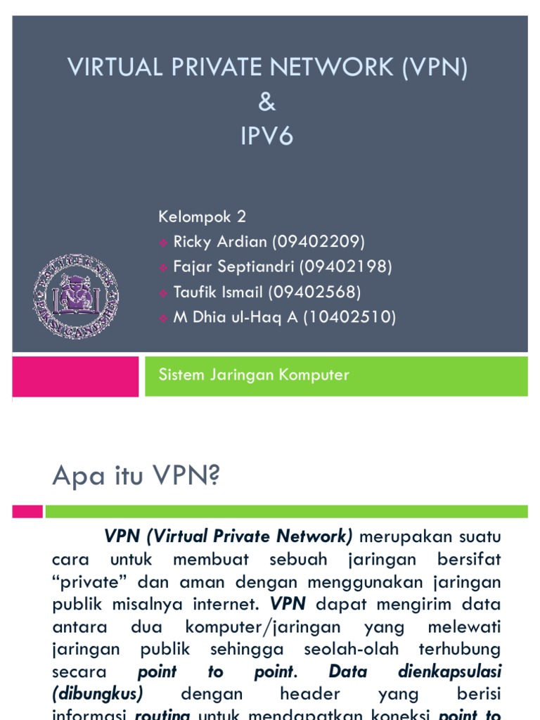 Virtual Private Network (VPN) Dan IPv6 | PDF