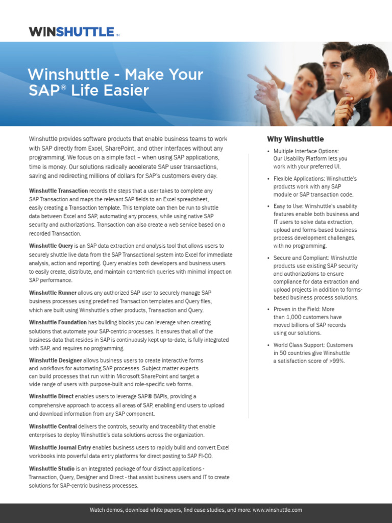 Winshuttle ProductSuite EN | PDF | Microsoft Excel | Share Point