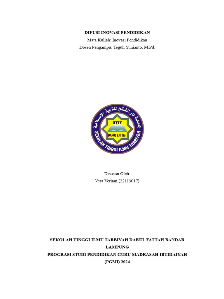 Divusi Inovasi Pendidikan 1 | PDF | Ilmu Sosial
