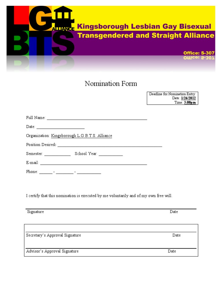 Nomination Form | PDF
