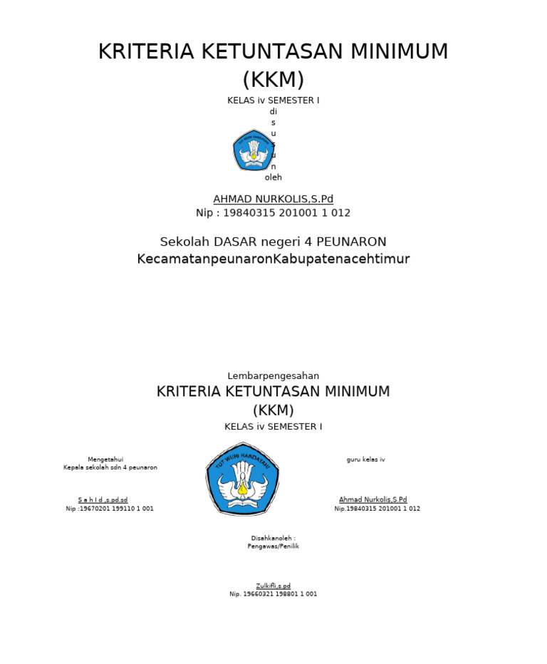 Cover KKM Nurkolis | PDF