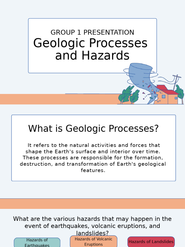 Group 1 Presentation Geologic Processes and Hazards | PDF | Landslide ...