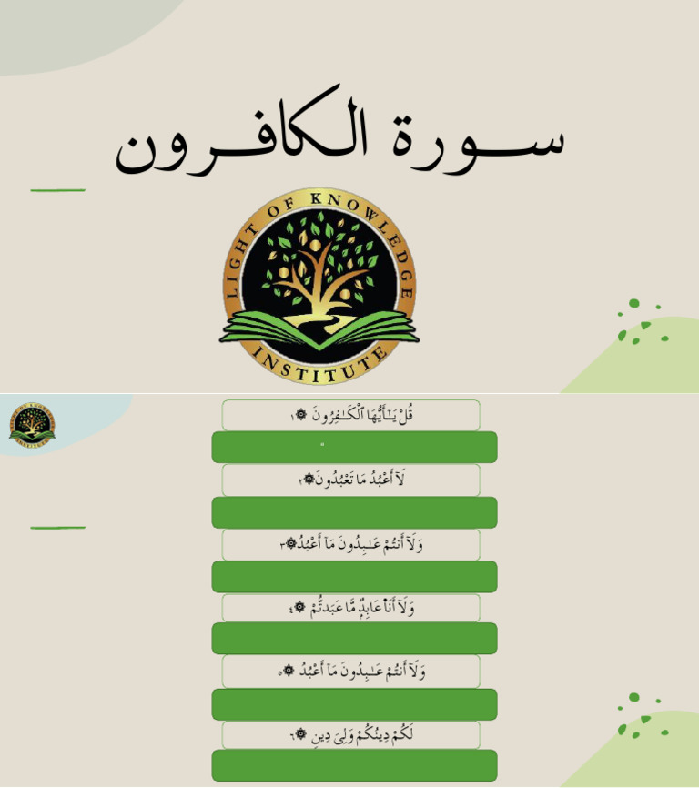 32. Surah Al Kafiroon | PDF