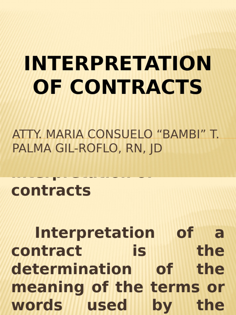 BPG Ch5 Contracts Interpretation | PDF | Lease | Legal Documents