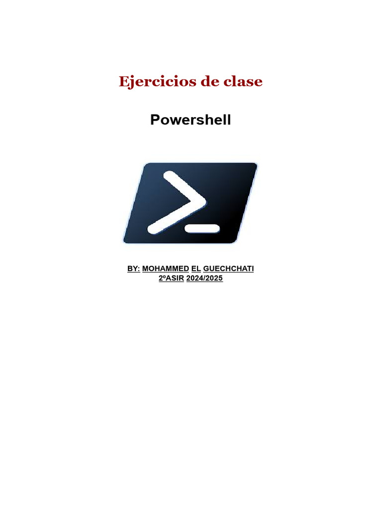 Script powershell | PDF | Archivo de computadora | Lenguaje de escritura