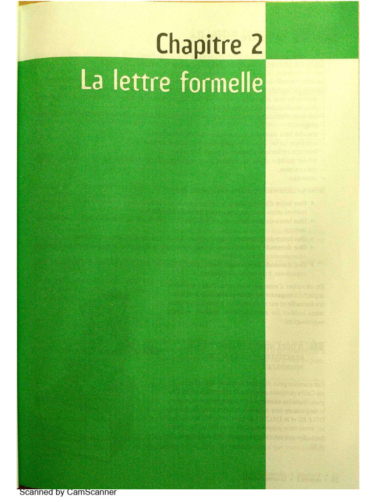 Lettre Formelle | PDF