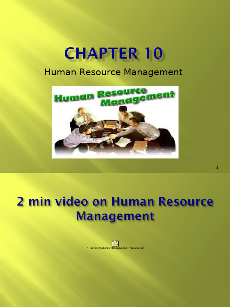 CHAPTER 10 Human Resource Management | PDF | Human Resource Management ...