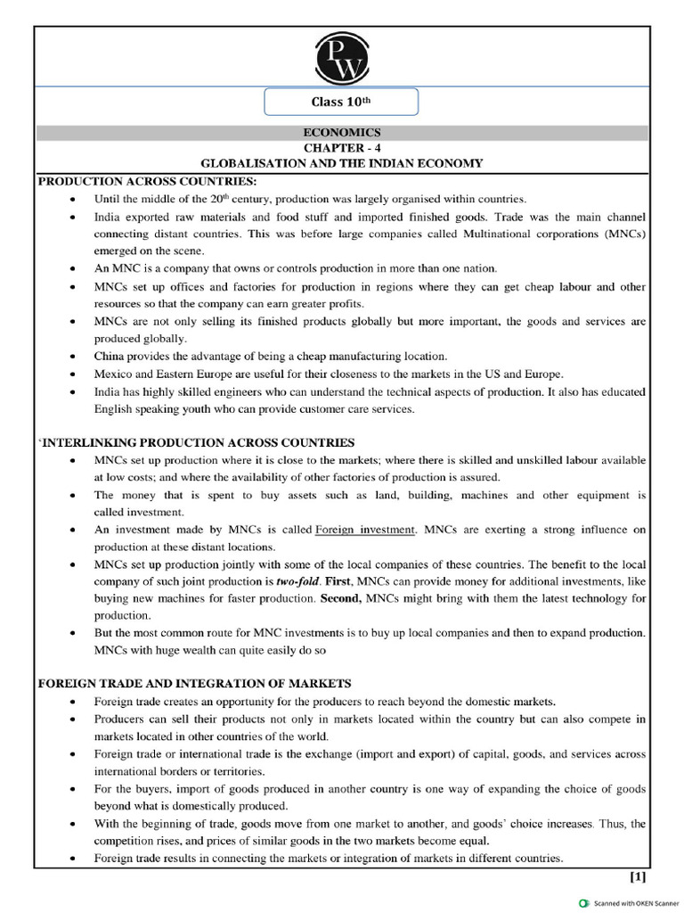 65fa9ed33988820019ff837b - ## - Globalisation and Indian Economy ...