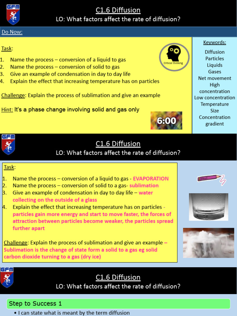 C1.6 Diffusion | PDF | Diffusion | Gases