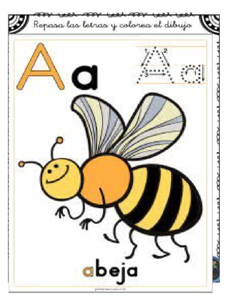 Letra A de Abeja para Ninos | PDF