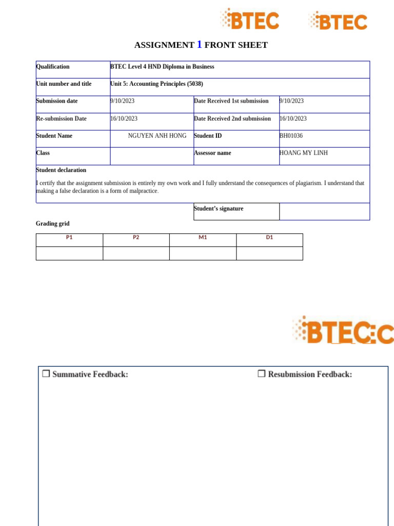 5038 - Accounting - Fontsheet ASM1 | PDF | Generally Accepted ...