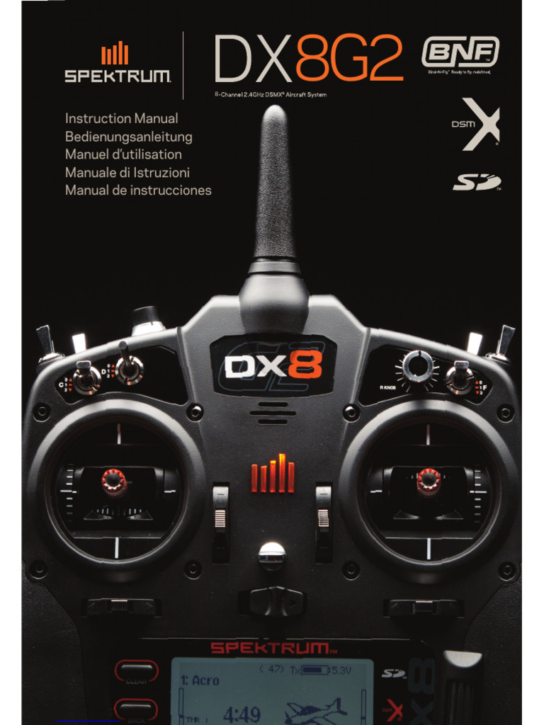 Spektrum DX8 G2 Manual | PDF | Battery Charger