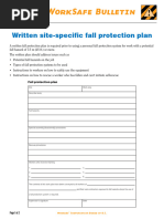 Fall Protection Plan Template | PDF | Safety