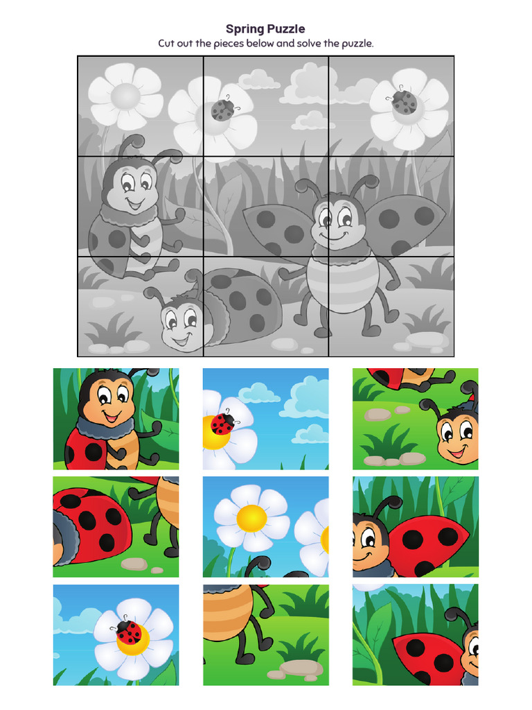 Spring Puzzle Activity for Kids | PDF