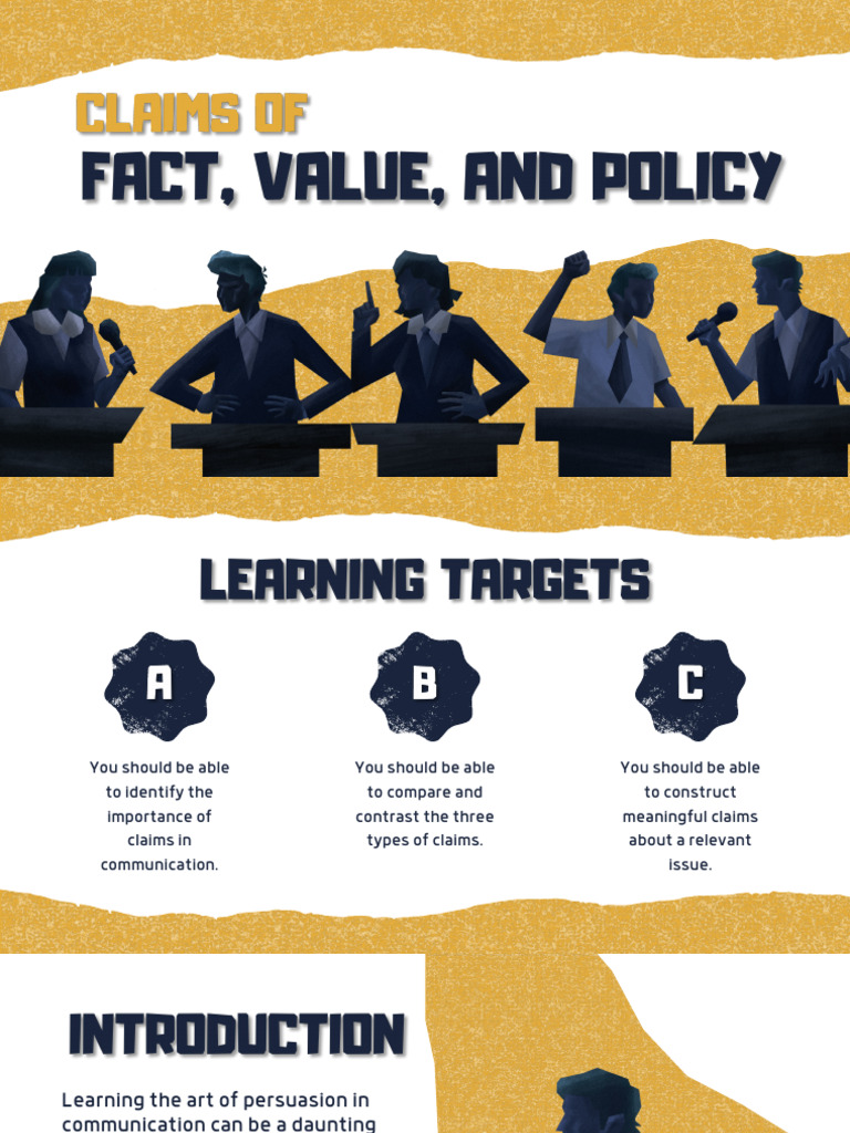 Claims of Fact Value and Policy Presentation | PDF | Argument | Statistics