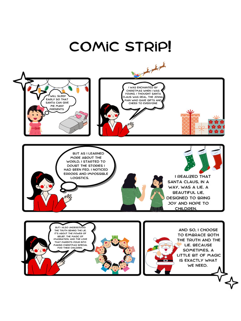 Create a Comic Strip Worksheet in Monochrome Simple Style.pdf | PDF