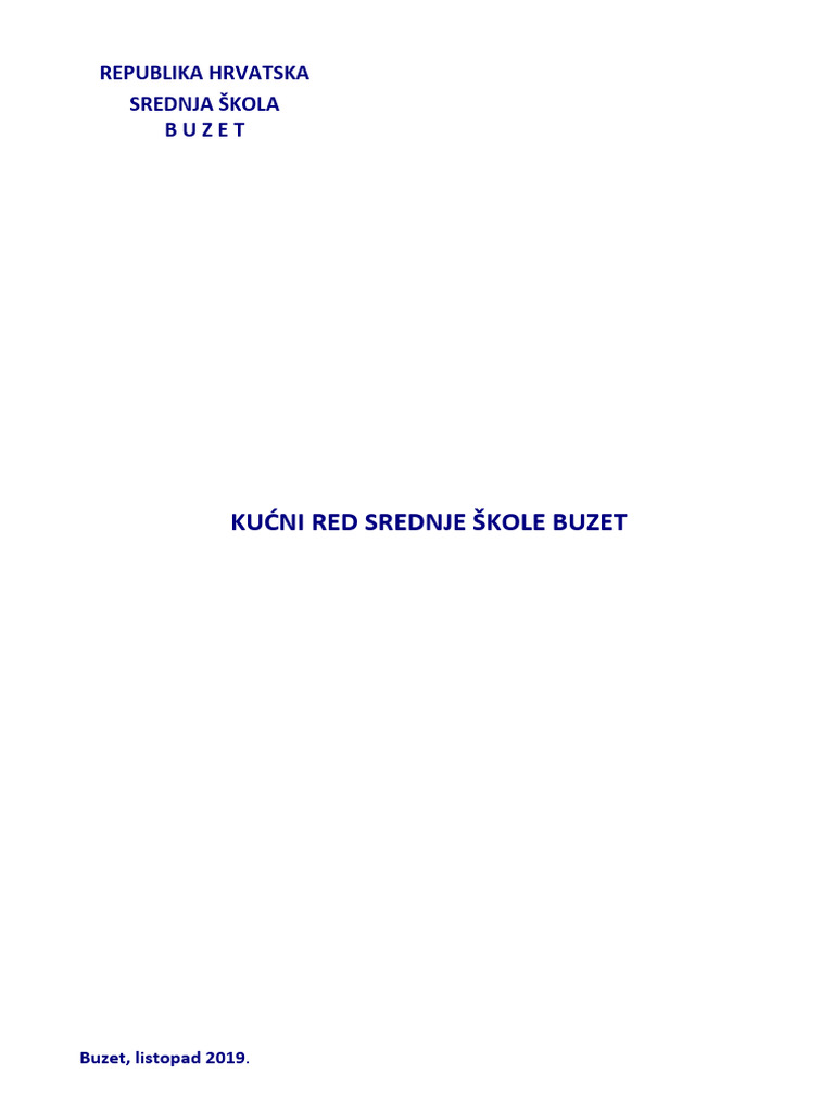 Kucni_red_2019 | PDF