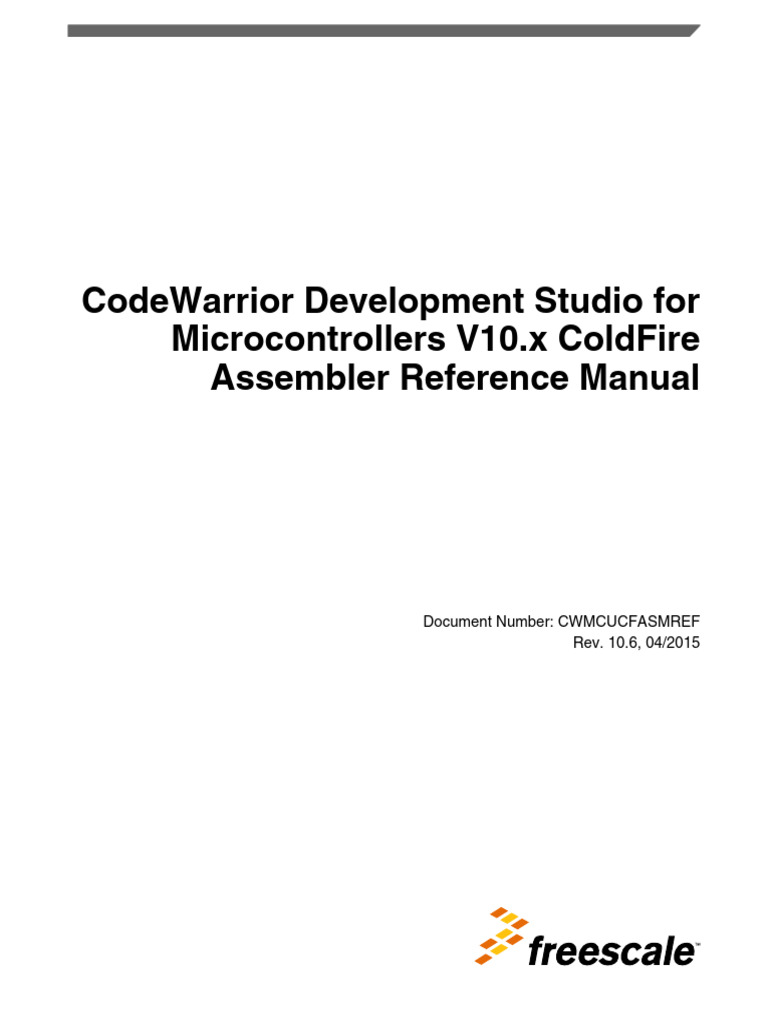 MCU ColdFire Assembler | PDF | Assembly Language | Notation