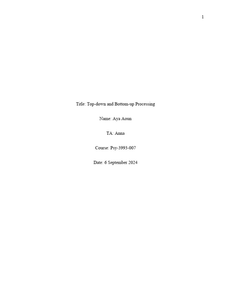 Annotated-Processing Edited | PDF | Perception | Senses