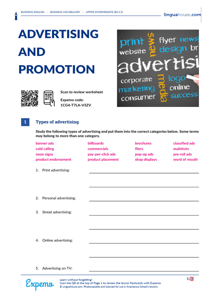 Advertising and Promotion British English Student | PDF | Advertising ...