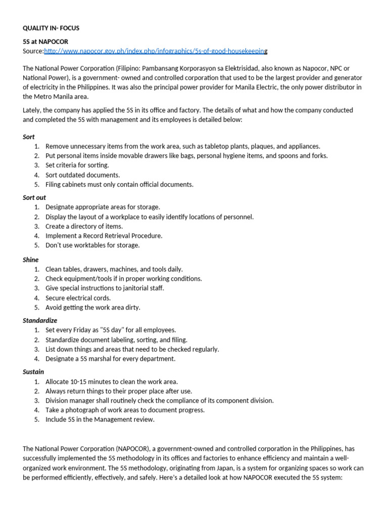 Ans Quality in Focus Possible Aswer | PDF | Standardization ...