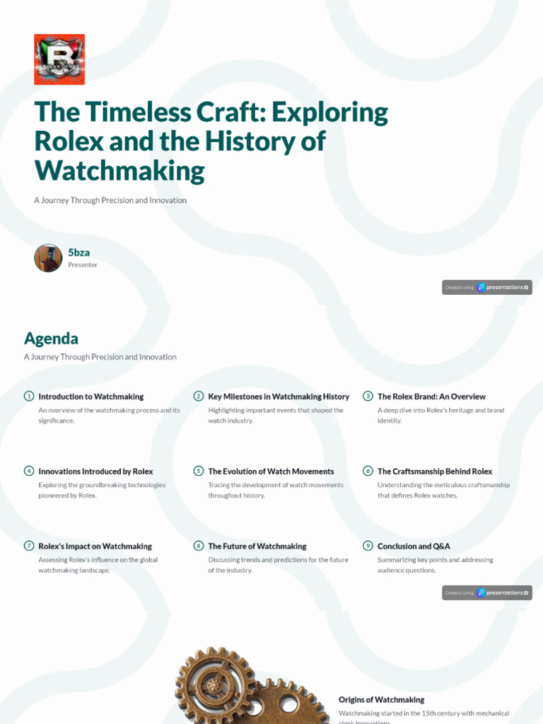 Exploring Rolex and The History of Watchmaking | PDF