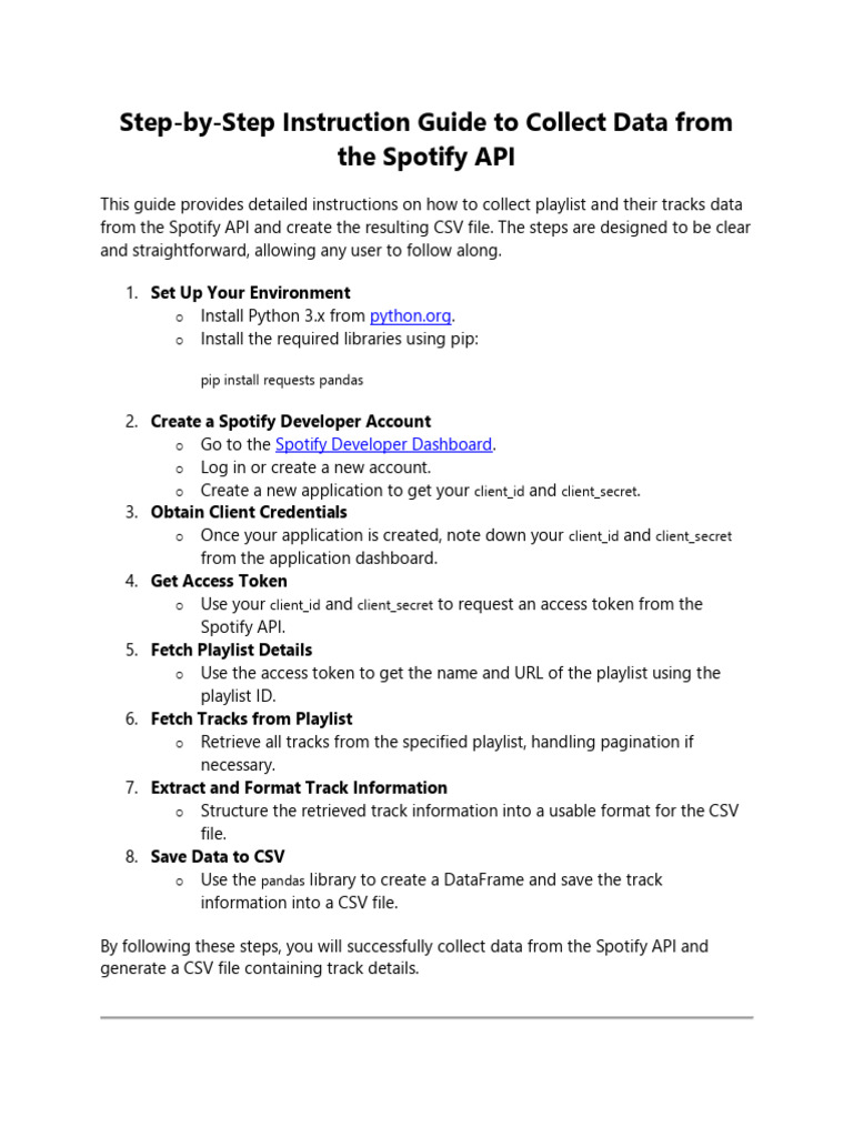 Step by Step Setup Guide | PDF | Spotify | Information Technology