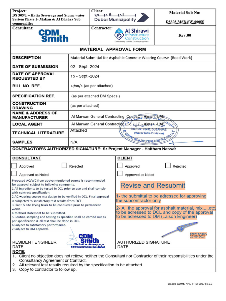 Asphaltic Concrete Material Approval | PDF | Real Estate | Civil ...