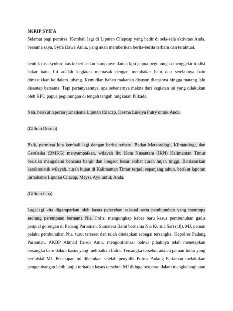 Teks Berita (Dialog) | PDF