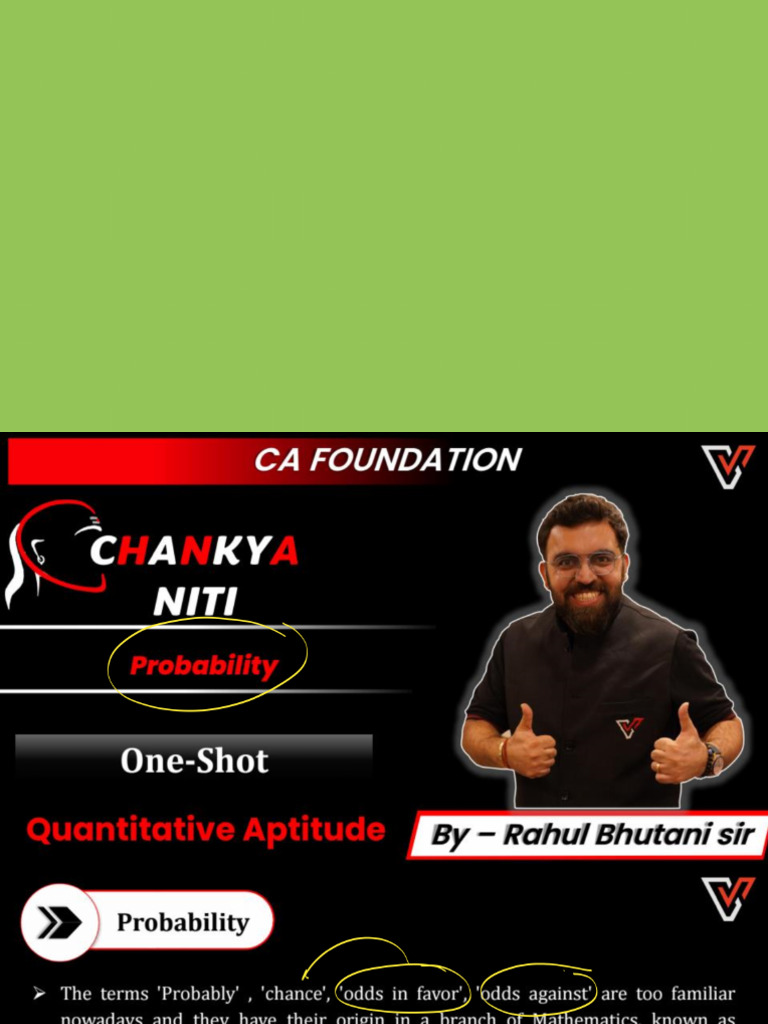 Lecture- 11 Probability | PDF