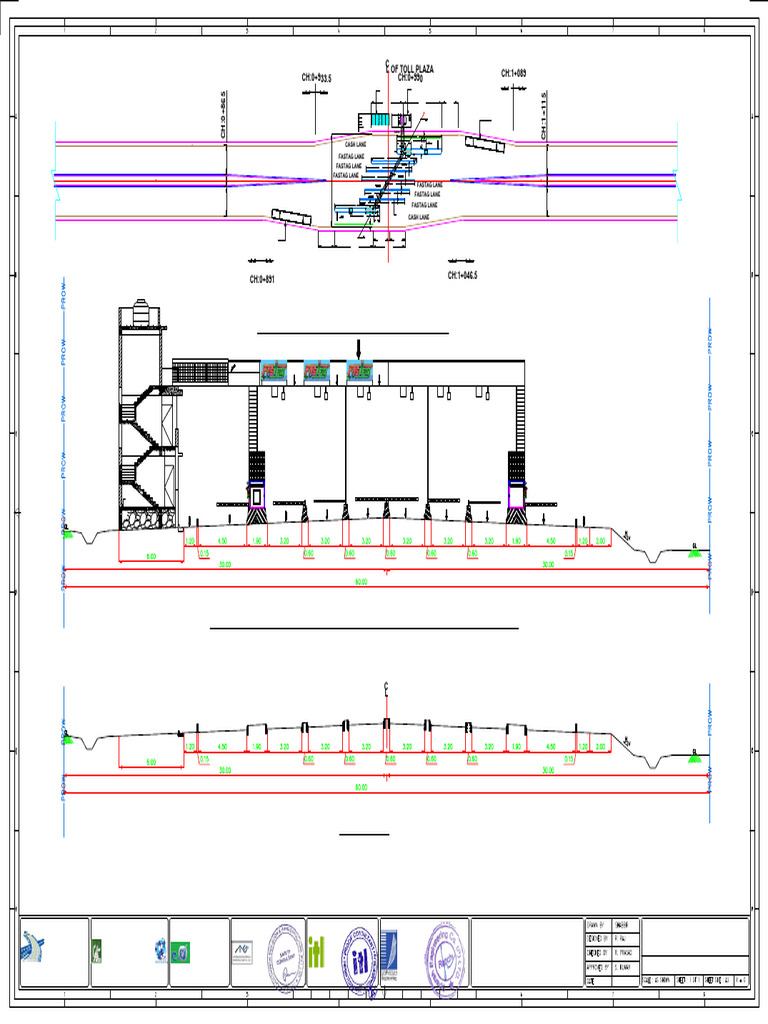 Revised - Toll Plaza Drawings Jodhpur | PDF | Road Infrastructure ...