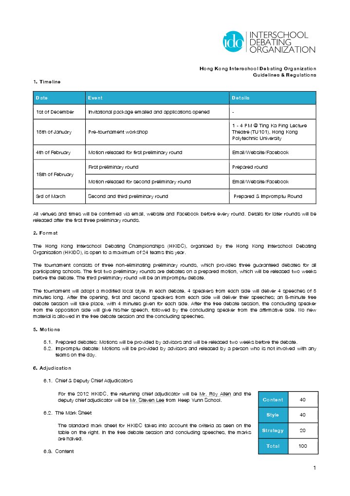 Guidelines & Regulations | PDF | Public Speaking | Argument