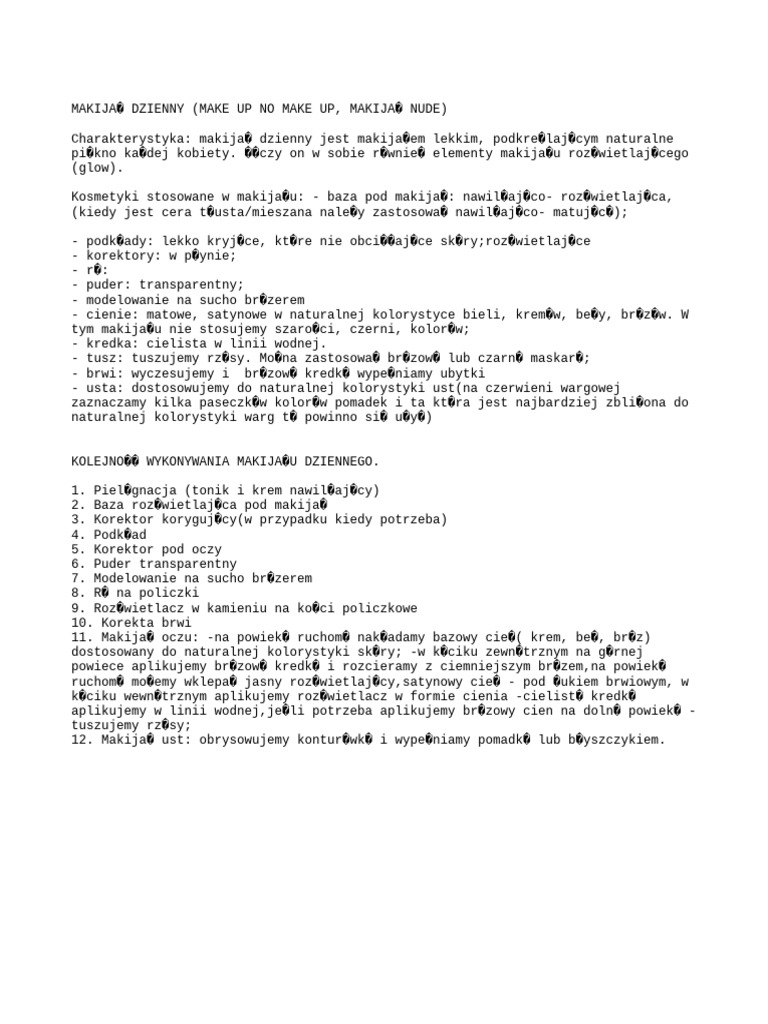 Makijaż Dzienny. | PDF