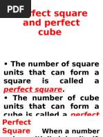 Perfect Square and Perfect Cube | PDF | Square Root | Mathematical Concepts