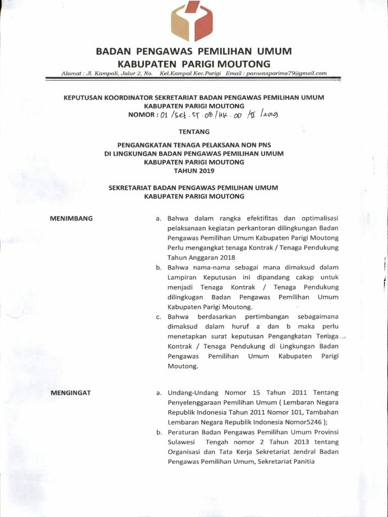 SK Pelaksana Feb 2019 | PDF