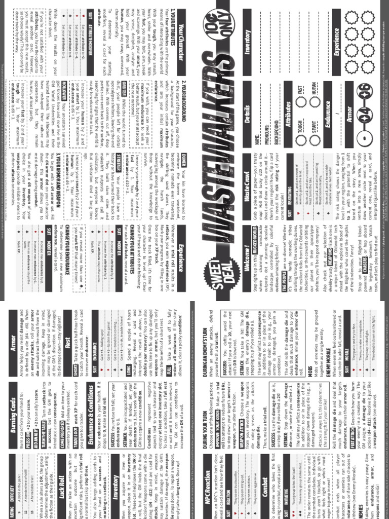 Wastewalkers Print-Friendly (Pamphlet) | PDF | Gaming | Tabletop Games