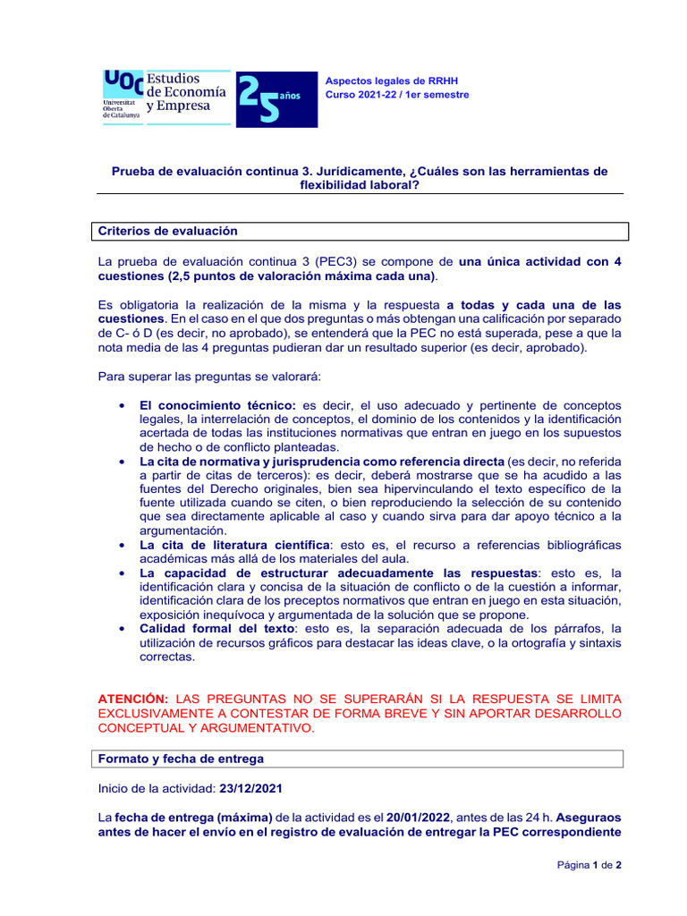 PAC3 Castellano | PDF | Evaluación | Salario