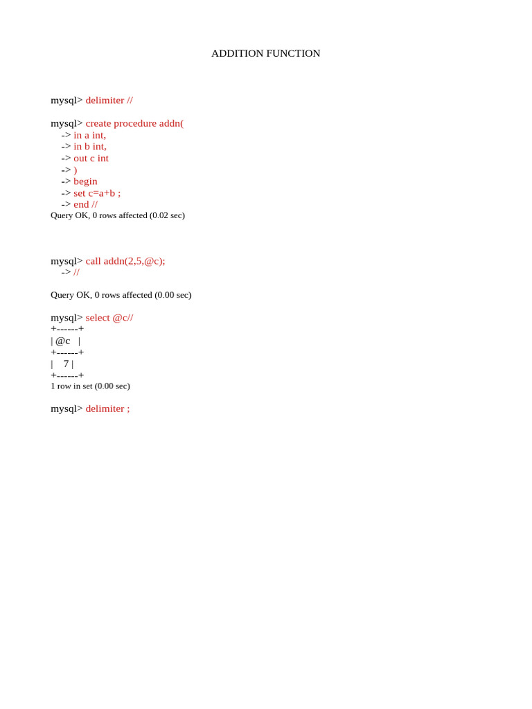 Function in SQL | PDF | Teaching Methods & Materials | Computers