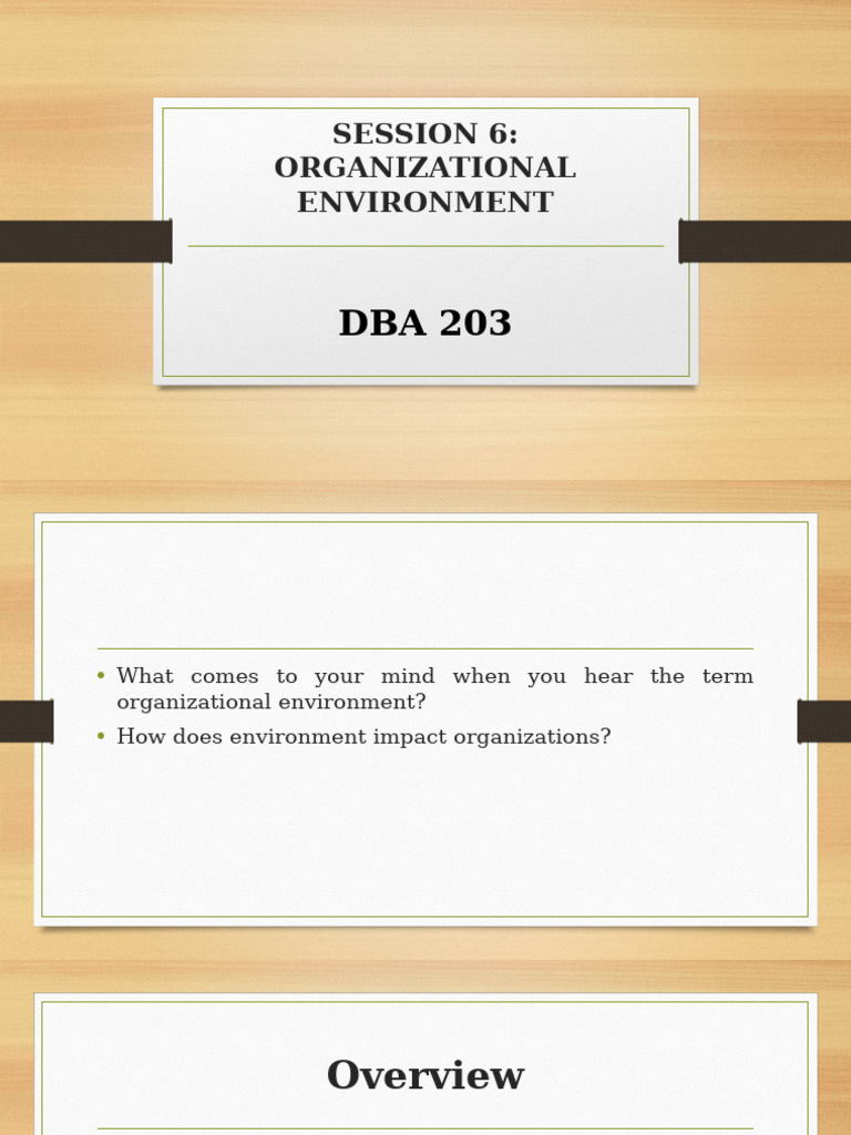 Analyzing Organizational Environment | PDF | Complexity | Natural ...