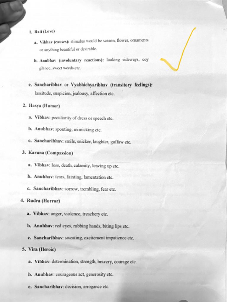 Bhava, Rasa, Sthayi | PDF