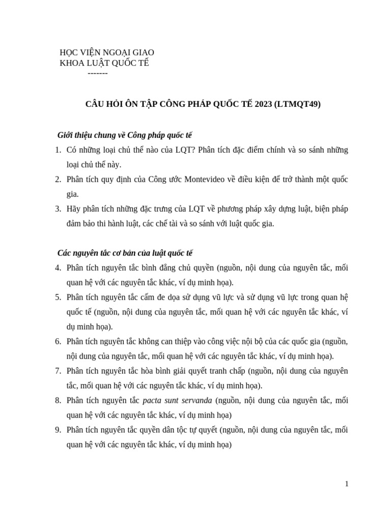 Câu Hỏi Ôn Tập CPQT 2023 - LTMQT49 | PDF