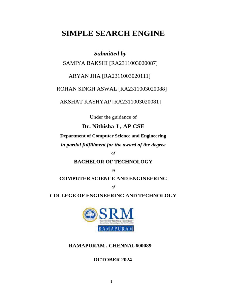 DSA Mini Project Template | PDF | Search Engine Indexing | Pointer (Computer Programming)