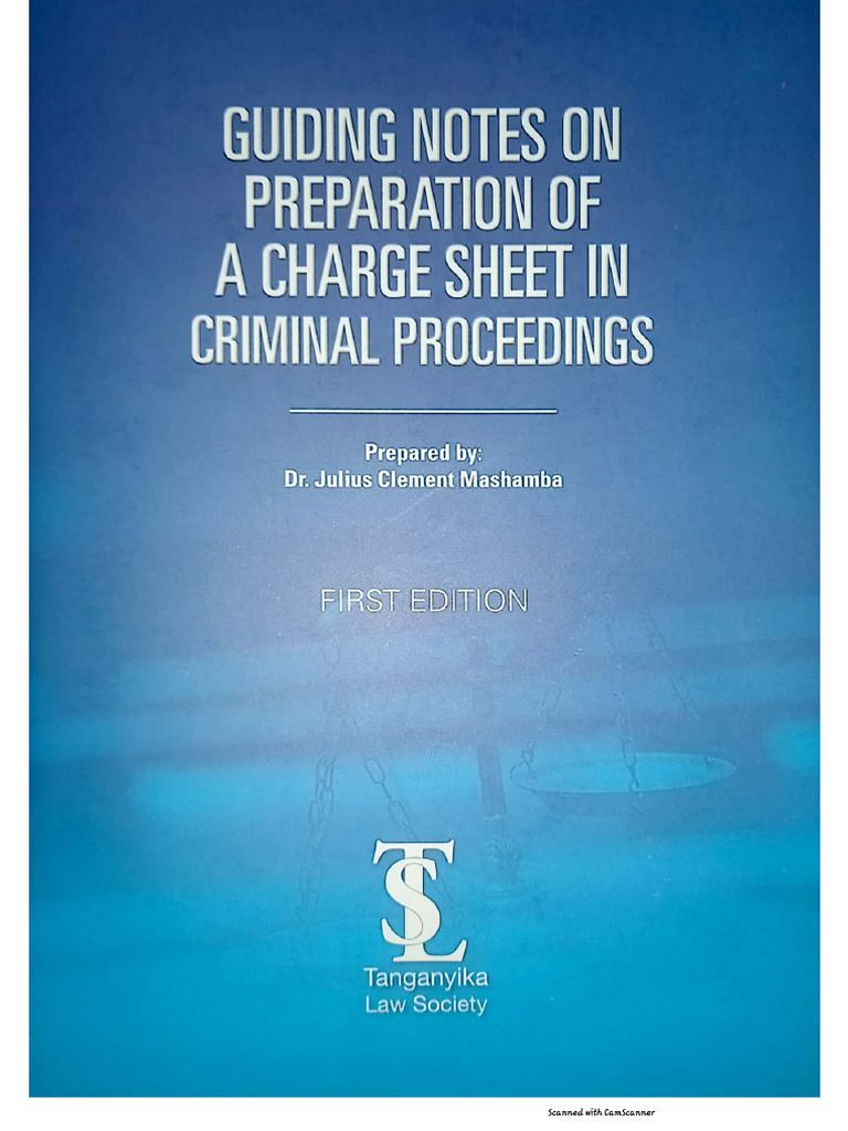 Guiding Notes On Preparation of A Charge Sheet in Criminal Proceedings ...
