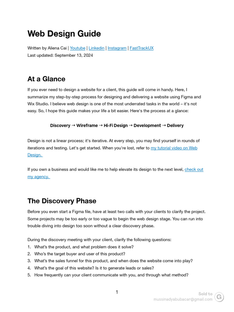 Web Design Guide by Aliena Cai | PDF | Page Layout | Computing