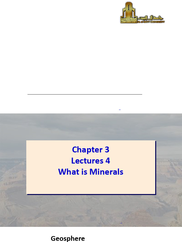 Geol ch3 Lect4 WhatsMinerals | PDF | Ion | Chemical Bond