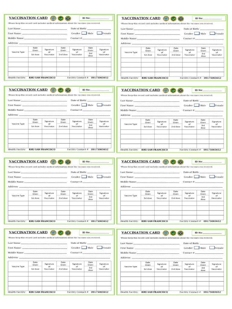 Vaccination Card Final | PDF