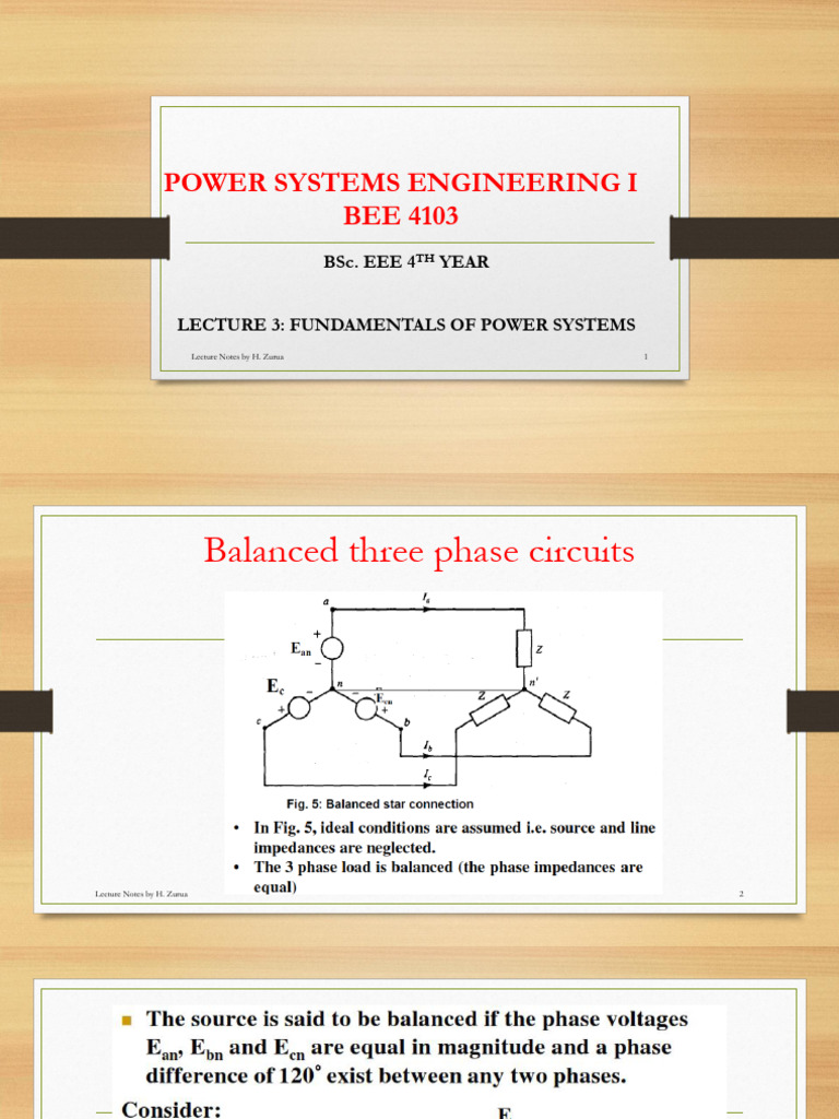 BEE 4103 Lecture 4.1 - Fundamentals of Power Systems | PDF